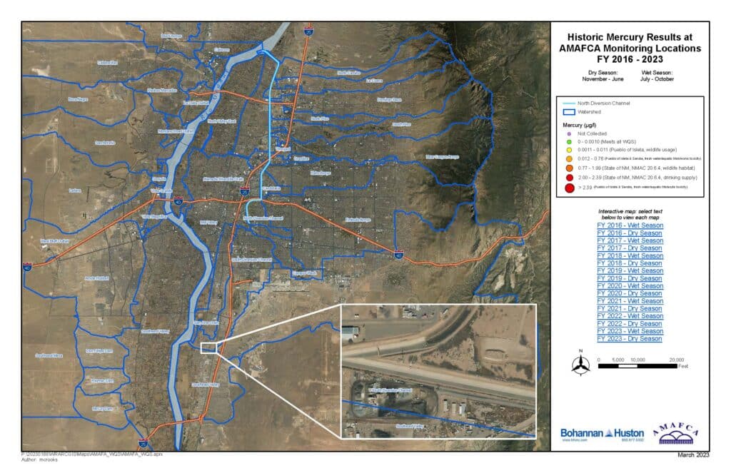 AMAFCA | Interactive Historic Mercury Map Feb 2023 - AMAFCA